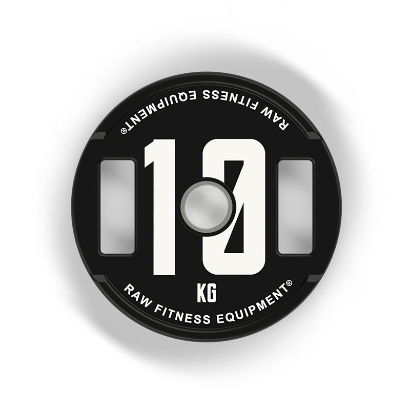 WEIGHT PLATE - CPU COATED 10KG PAIR - RAW Fitness Equipment